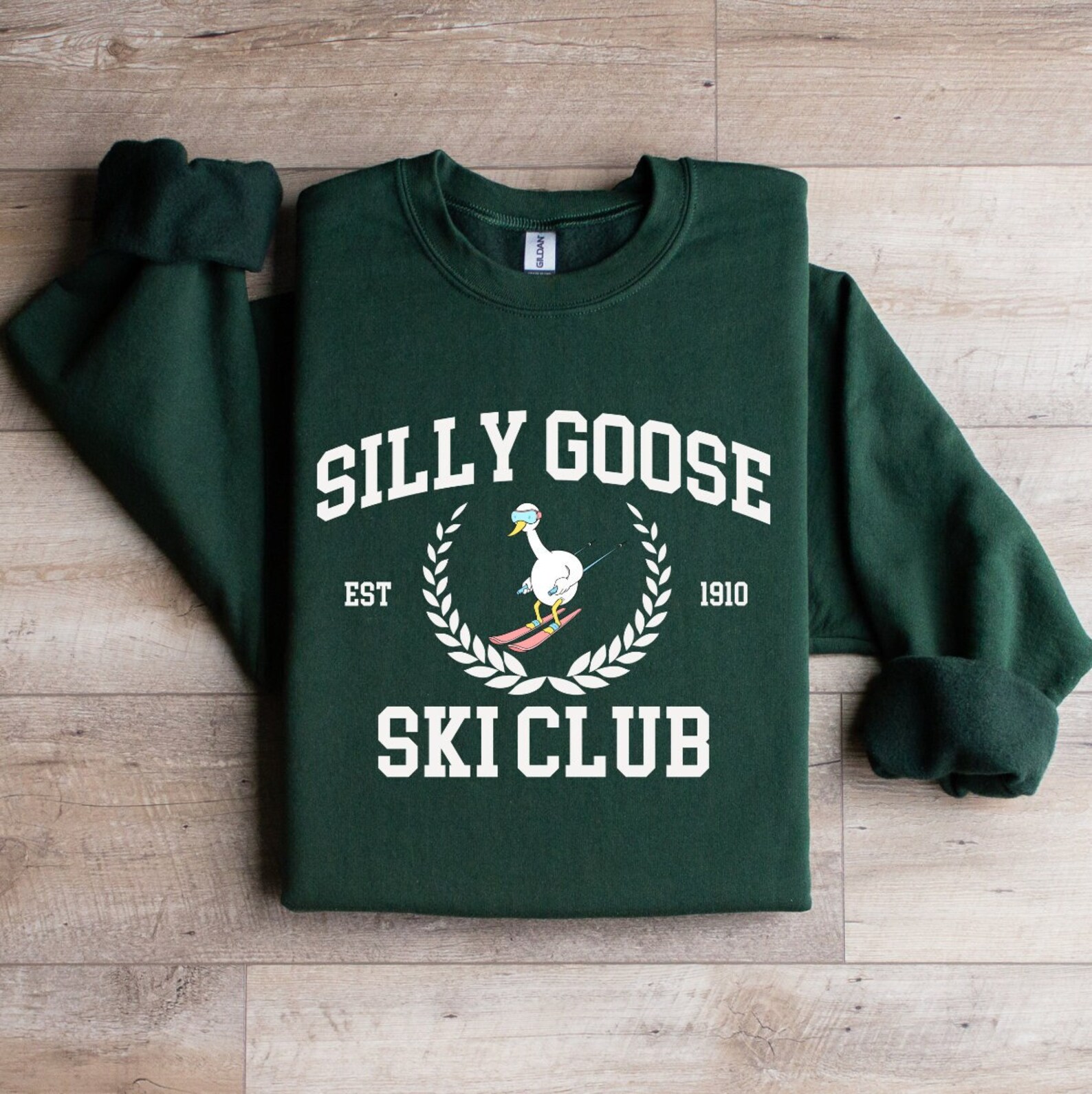 Silly Goose Ski Club Crewneck Sweatshirt, Ski Sweatshirt, Ski Sweater ...