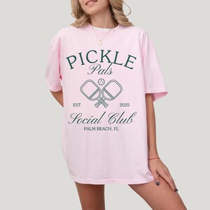 Custom Pickleball Shirt, Pickle Pals Social Club Comfort Colors Tee ...