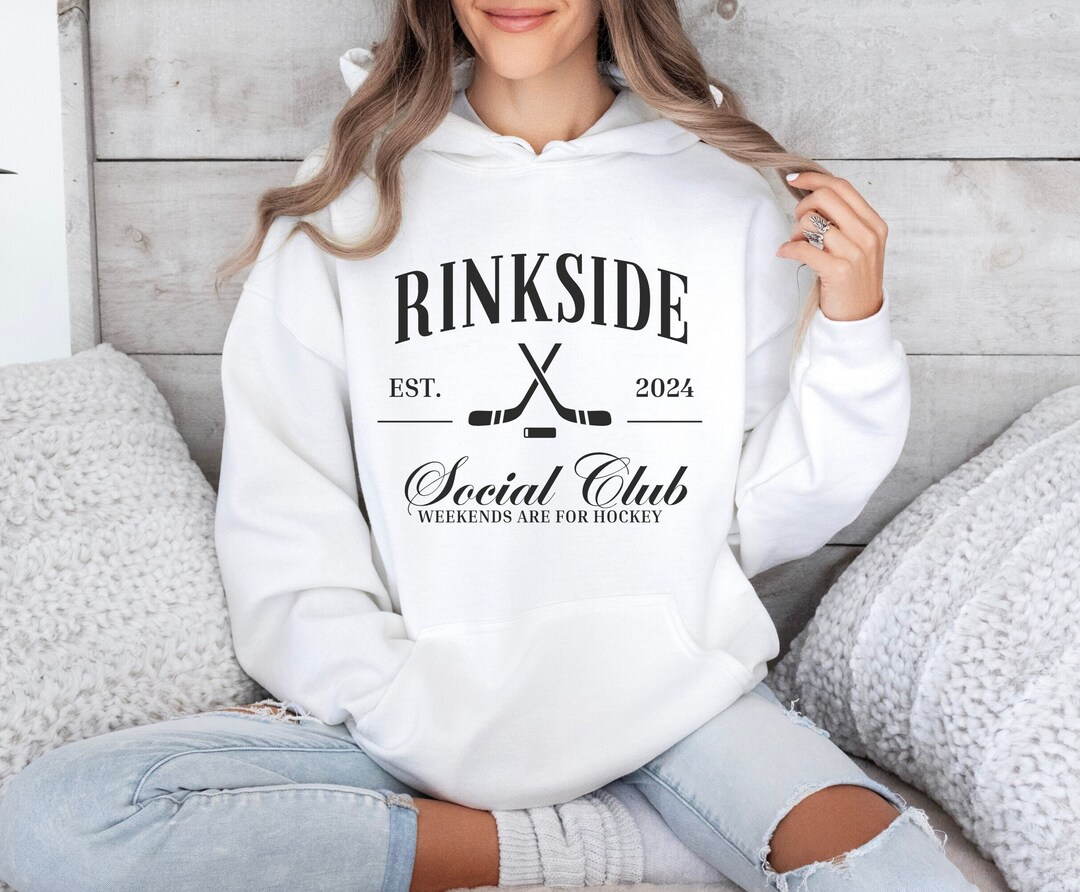 Rinkside Social Club Hockey Mom Hoodie, Custom Hockey Hooded Sweatshirt ...