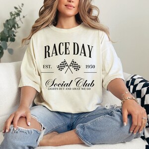 Race Day Social Club Comfort Colors® Tee, Sunday Racing Club T-shirt ...