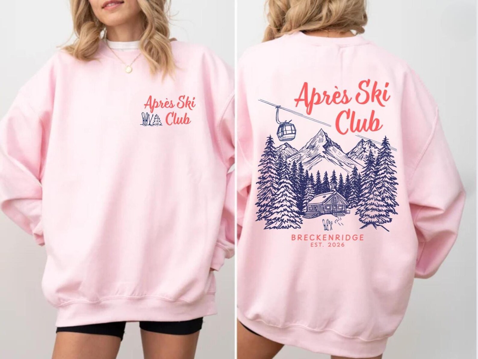 Custom Après Ski Club Sweatshirt, Personalized Ski Trip Sweater, Winter ...