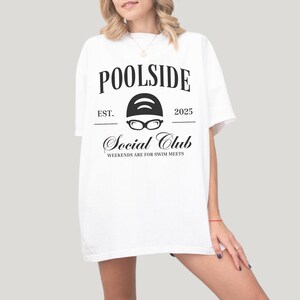 Poolside Social Club T-shirt, Custom Swim Mom Comfort Colors® Tee ...