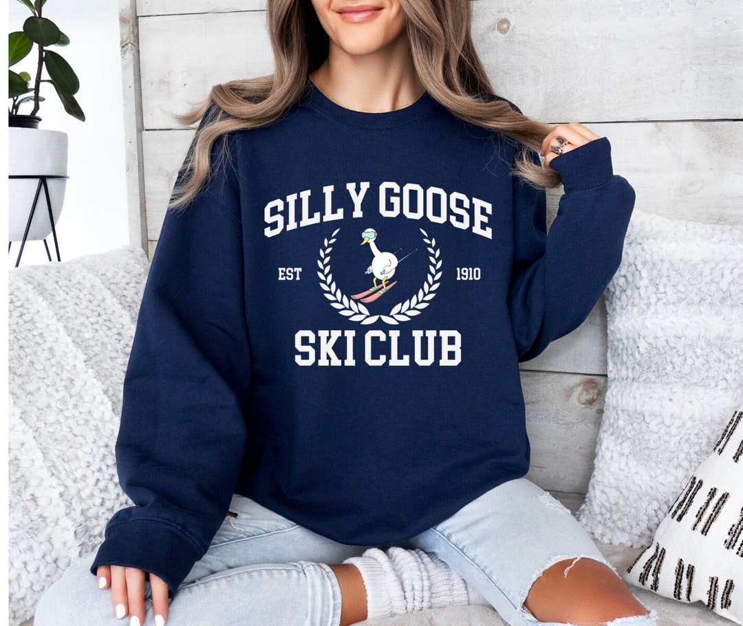 Silly Goose Ski Club Crewneck Sweatshirt, Ski Sweatshirt, Ski Sweater ...