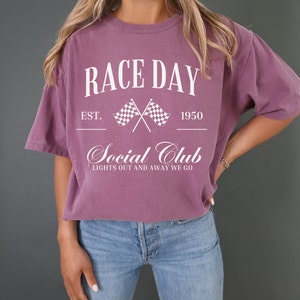Race Day Social Club Comfort Colors® Tee, Sunday Racing Club T-shirt ...