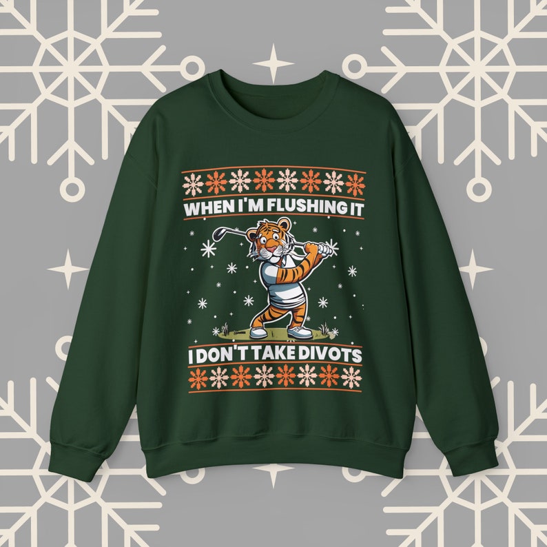 Golf Ugly Christmas Sweater No Divots Funny Golf Sweatshirt - Etsy
