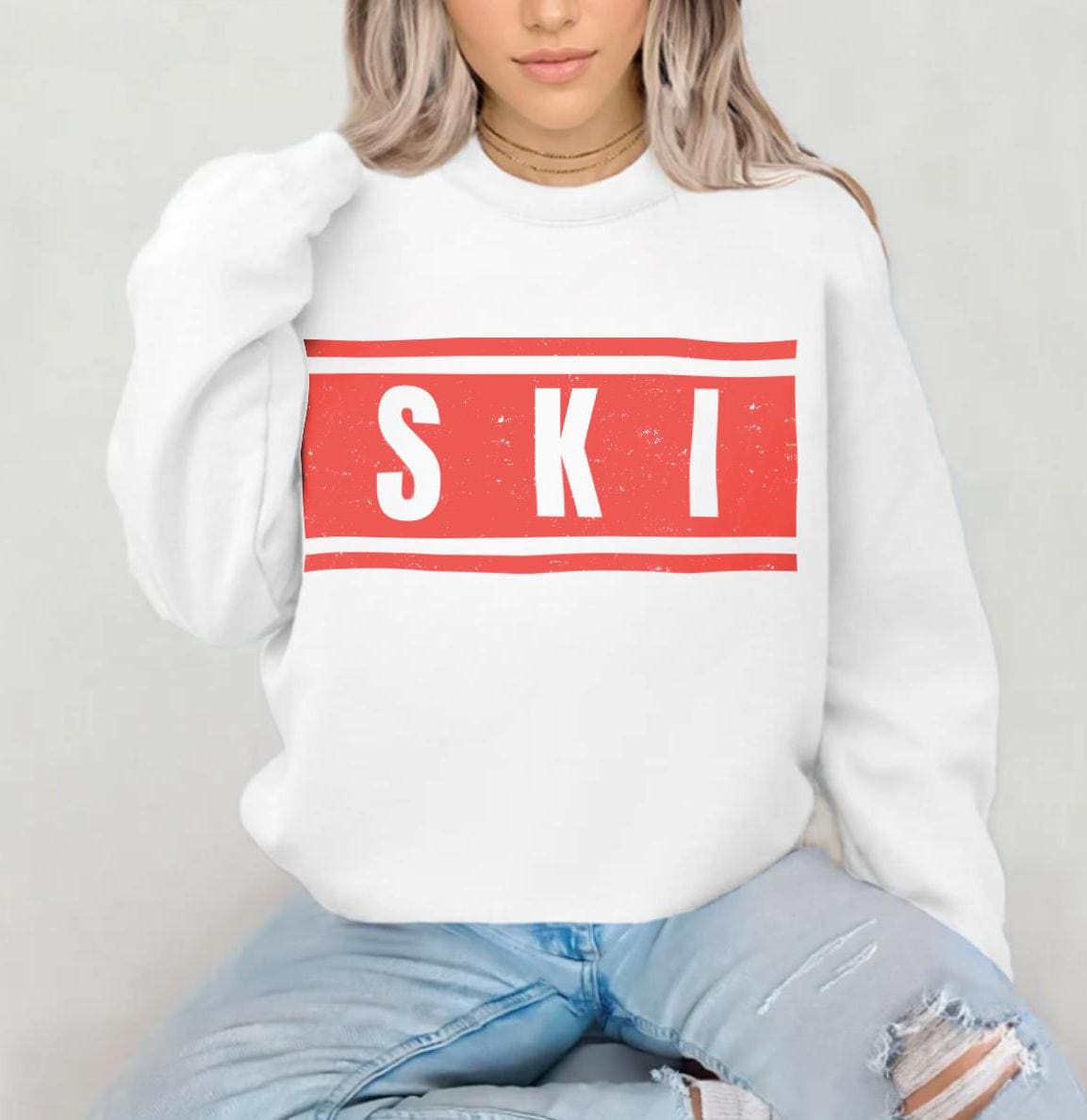 Retro Ski Sweatshirt: Vintage Style Skiing Sweater - Etsy