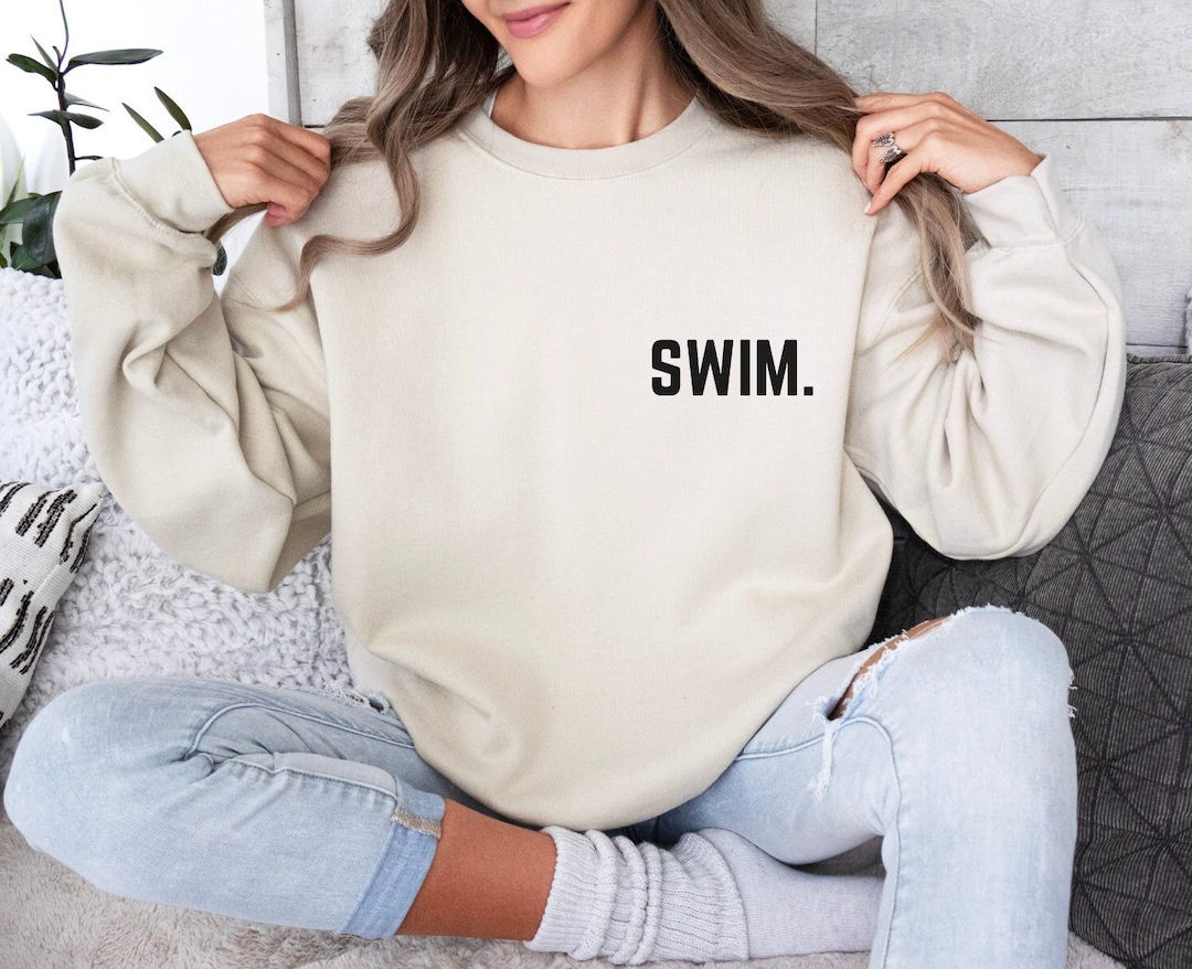 Swim Sweatshirt, Minimalist Swimming Sweater, Swim Meet Fan Gear ...