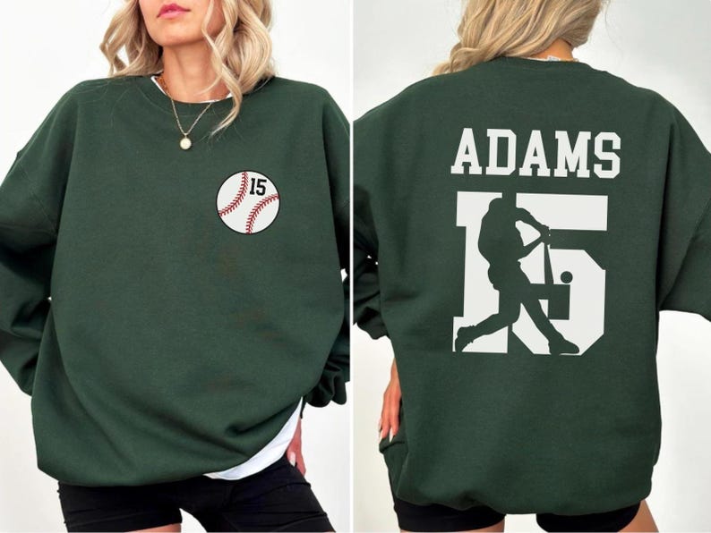 Custom Baseball Sweatshirt Name and Number, Personalized Baseball Mom ...