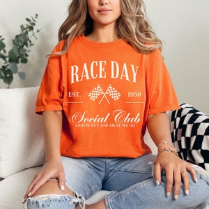 Race Day Social Club Comfort Colors® Tee, Sunday Racing Club T-shirt ...