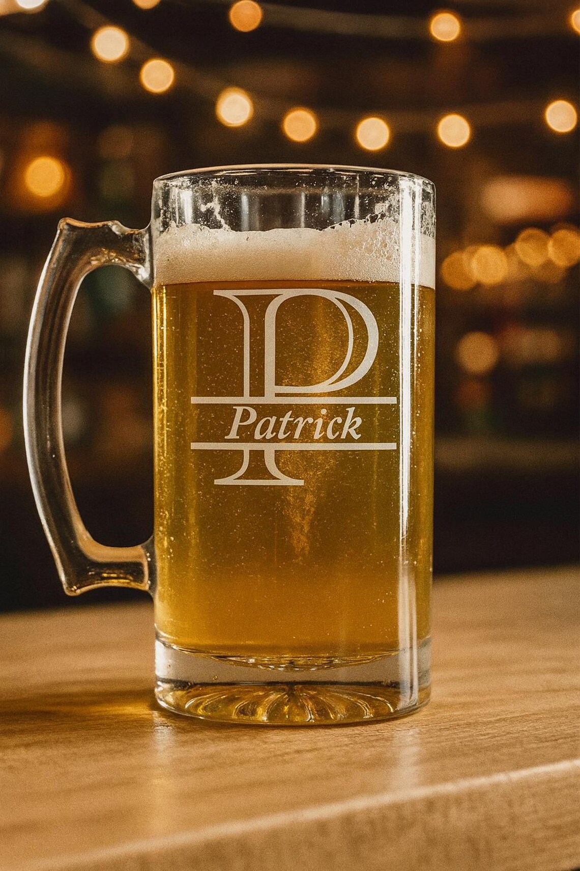 Personalized Beer Mug – Custom Engraved Glass Stein With Name ...