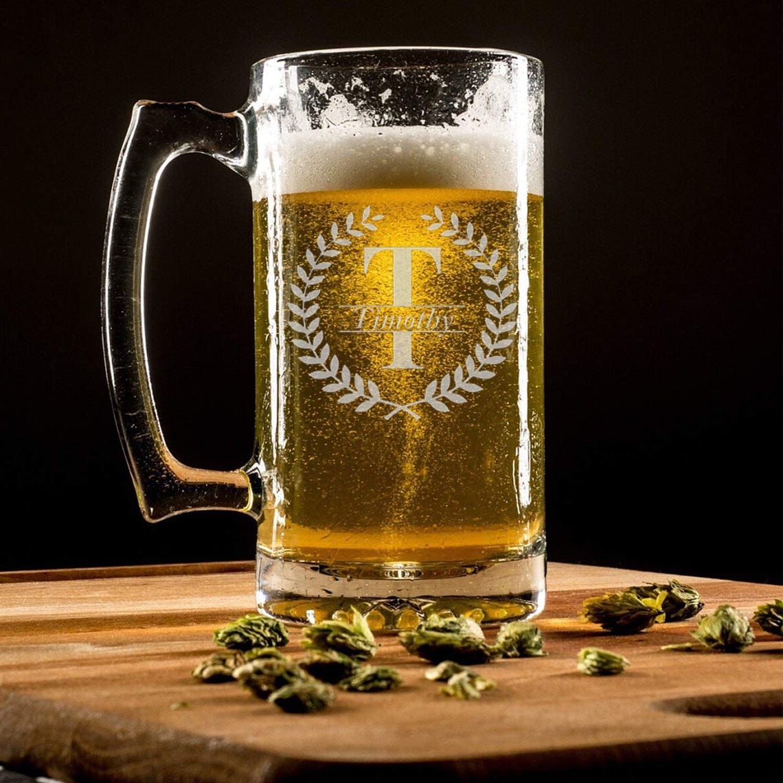 Personalized Beer Mug – Custom Engraved Glass Stein With Name ...