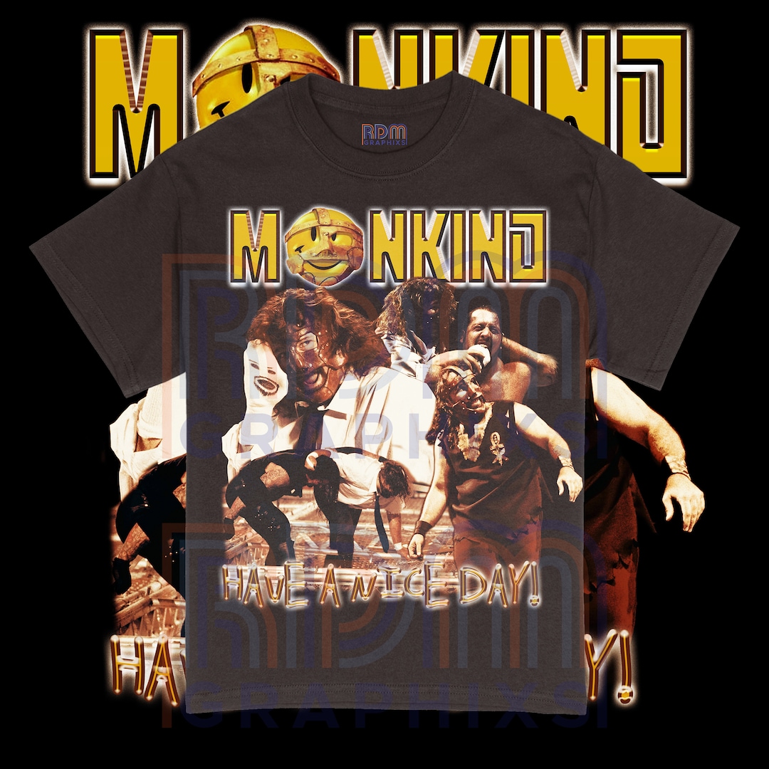 Mankind Shirt WWF Vintage Shirt Retro Tee Bootleg Style - Etsy