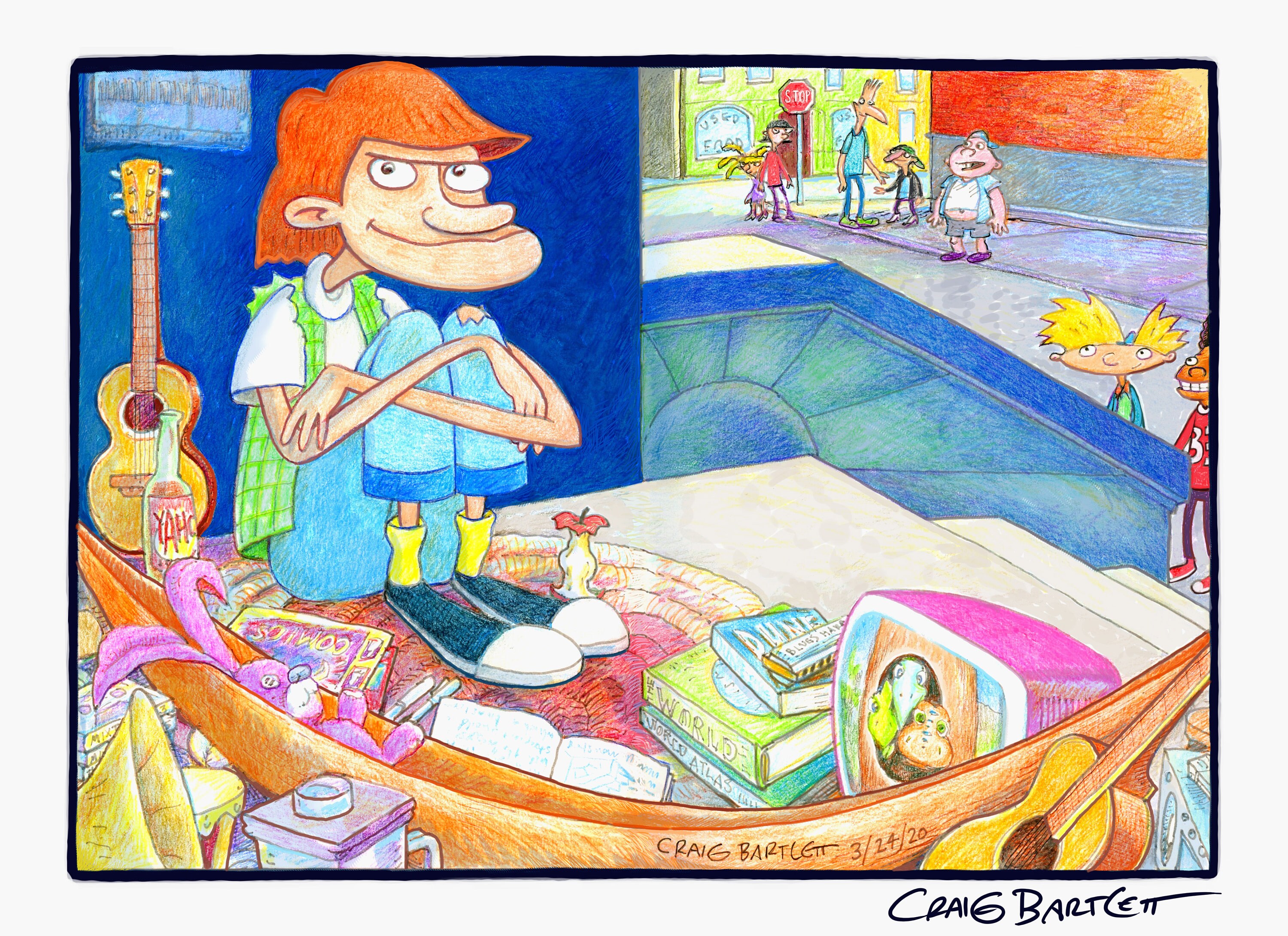 Stoop Kid: Quarantined Digital Image by Hey Arnold Creator Craig ...