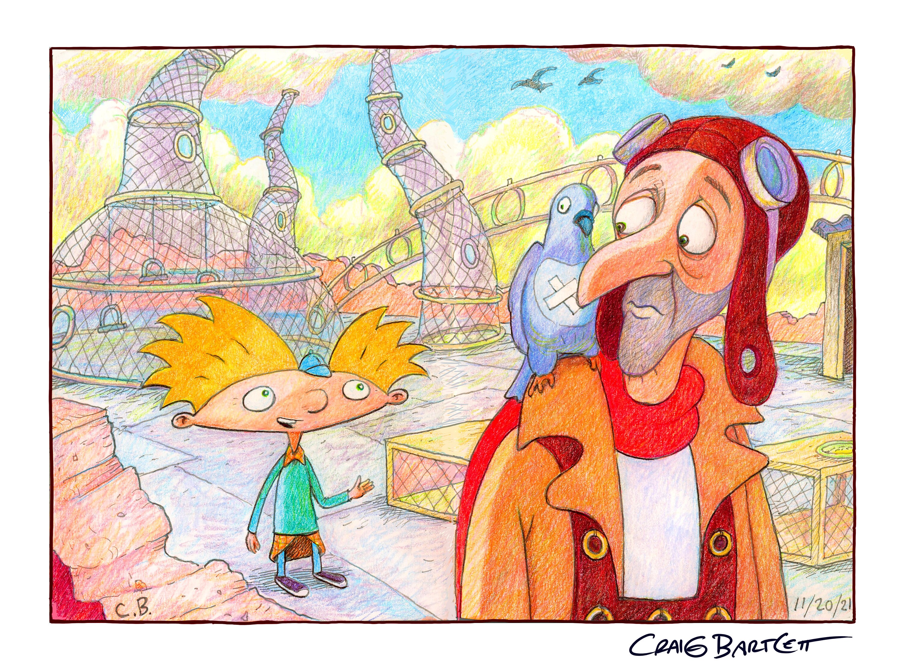 Pigeon Man: How's Chester Digital Image by Hey Arnold - Etsy