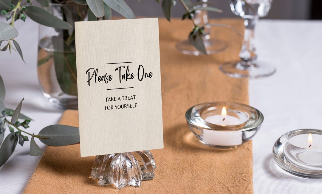 Editable Please Take One Sign,take One Treat, for Office, for Schools ...