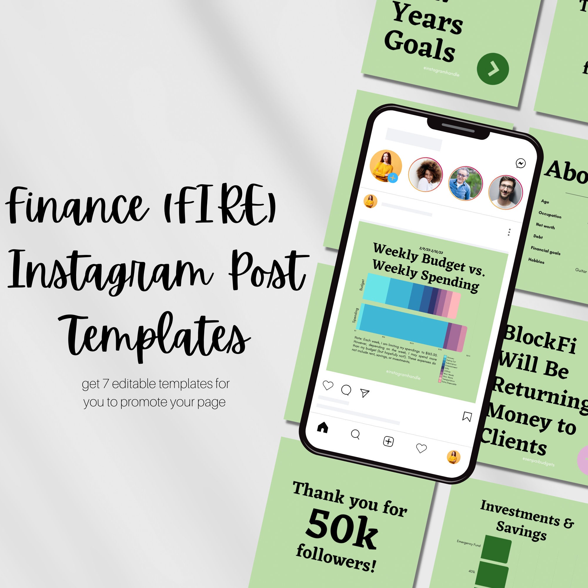 Editable Instagram Post Financial Independence Retire Early (FIRE ...