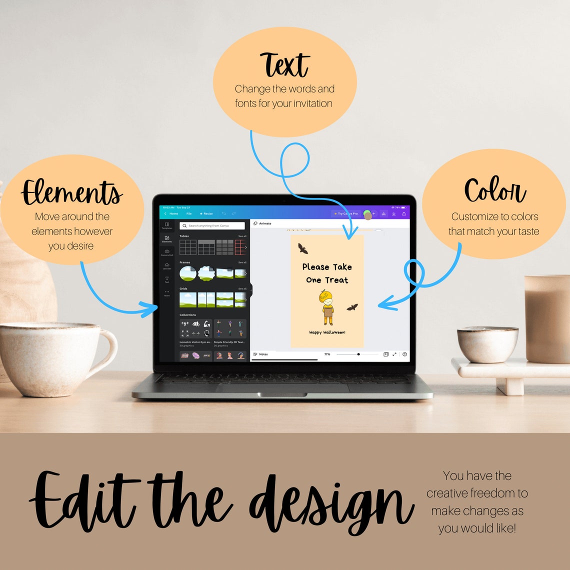 Editable Please Take One Sign,take One Treat, for Office, for Schools ...