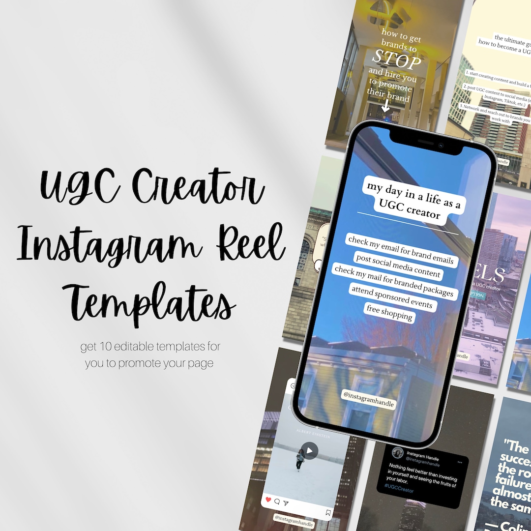 UGC Creator Instagram Reel and Tiktok Templates | Content Creator Reels ...