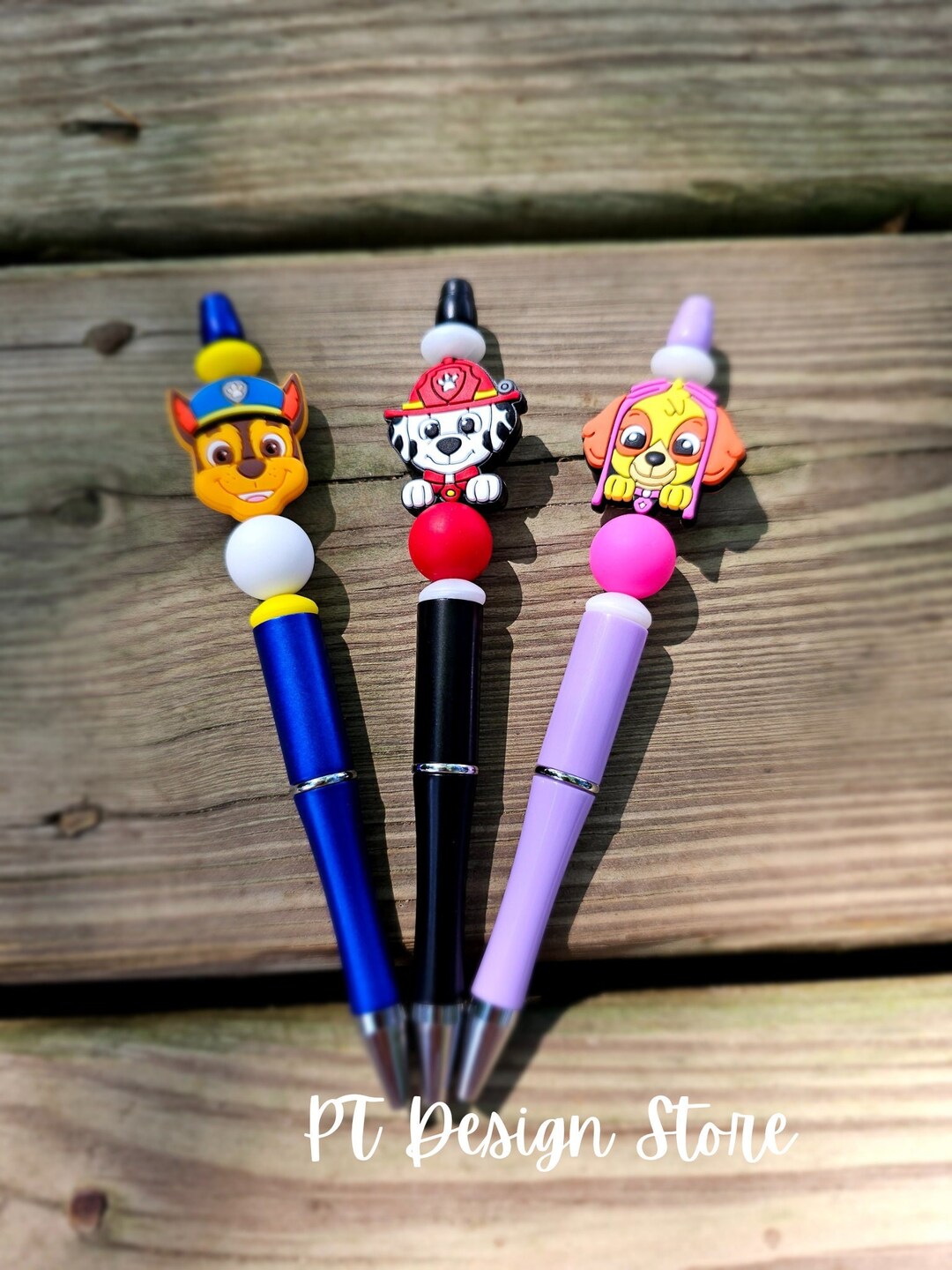 Set of 3 Paw Patrol Beaded Pens - Etsy