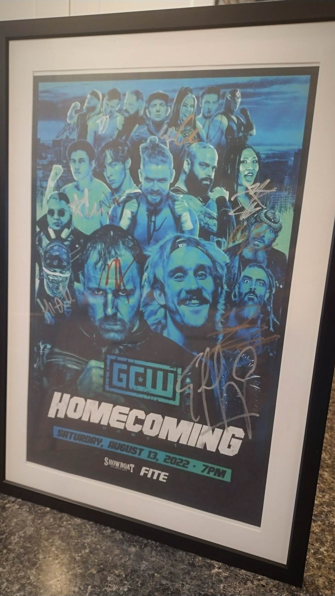 GCW 13x19 Framed 11x17 Event Poster Hand Signed by AEW Star - Etsy