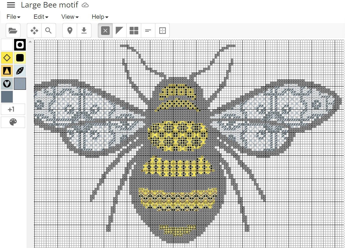 Bumble Bee Cross Stitch Pattern PDF Instant Digital Download Blackwork ...