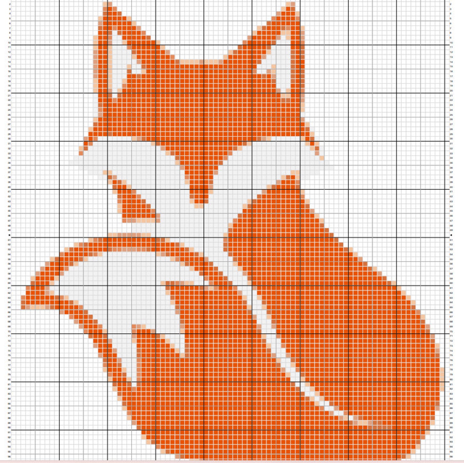 Fox Cross Stitch Pattern PDF Instant Digital Download Sewing Embroidery ...