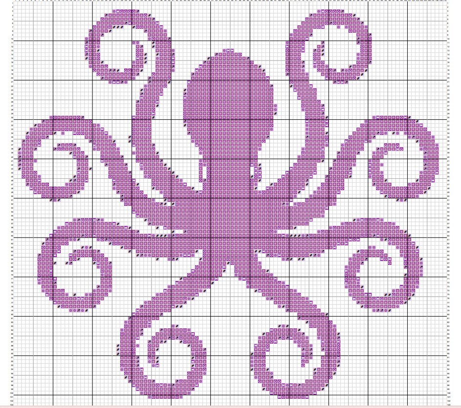 Octopus Cross Stitch Pattern PDF Instant Digital Download-sewing ...