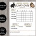 Bunny Rabbit Chore Chart Daily & Weekly Chore Chart for Kids Adults or ...