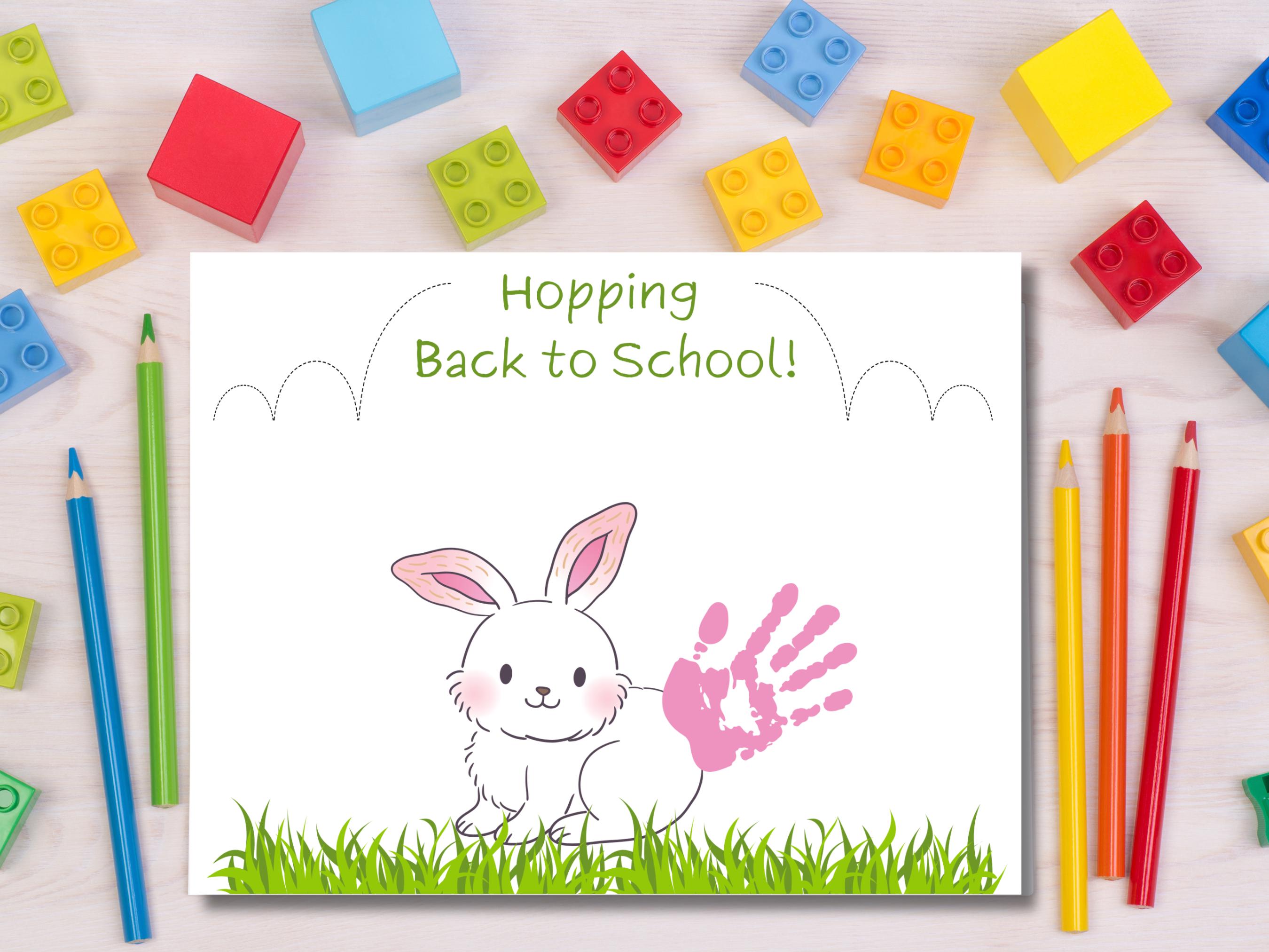 Kids Back to School Handprint Craft Printable Activity for Infants ...