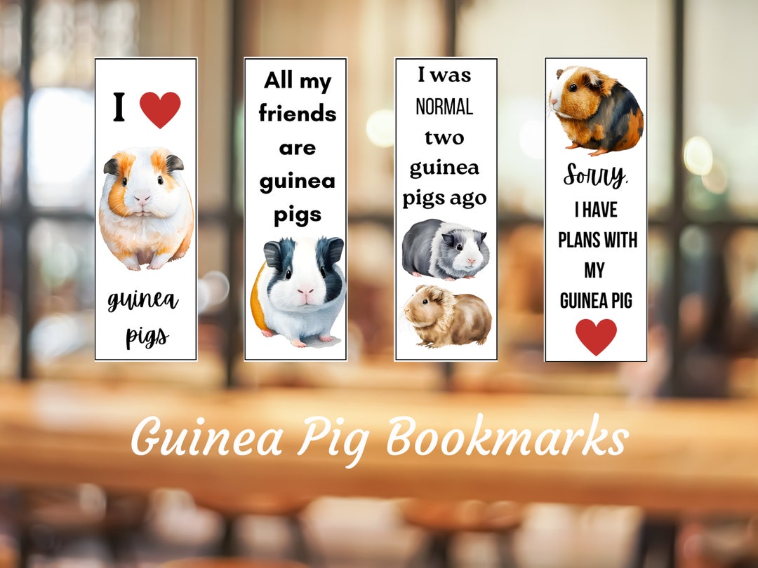 Guinea Pig Bookmark Set, Valentine's Day Gift (digital Download) - Etsy