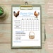 Chicken Chore List Hen Care Chart Task Printable Hen Care Instant ...