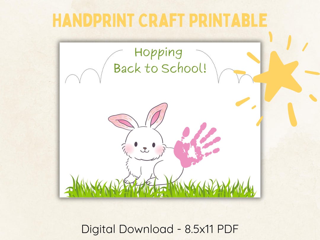 Kids Back to School Handprint Craft Printable Activity for Infants ...