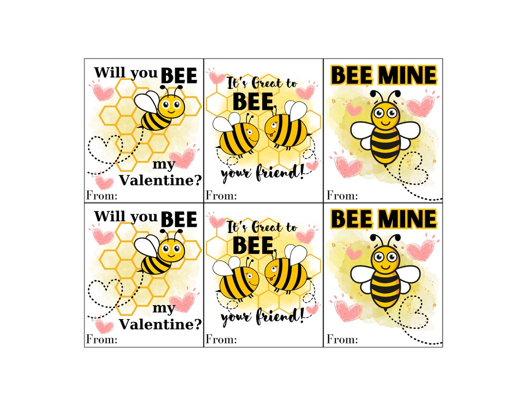 Valentine Cards Handouts Cute Kids Classroom School Valentines Cards ...