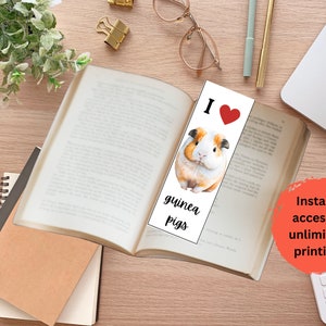Guinea Pig Bookmark Set, Valentine's Day Gift (digital Download) - Etsy
