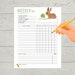 Bunny Chore Chart for Kids Adults or Petsitter Includes Daily and ...