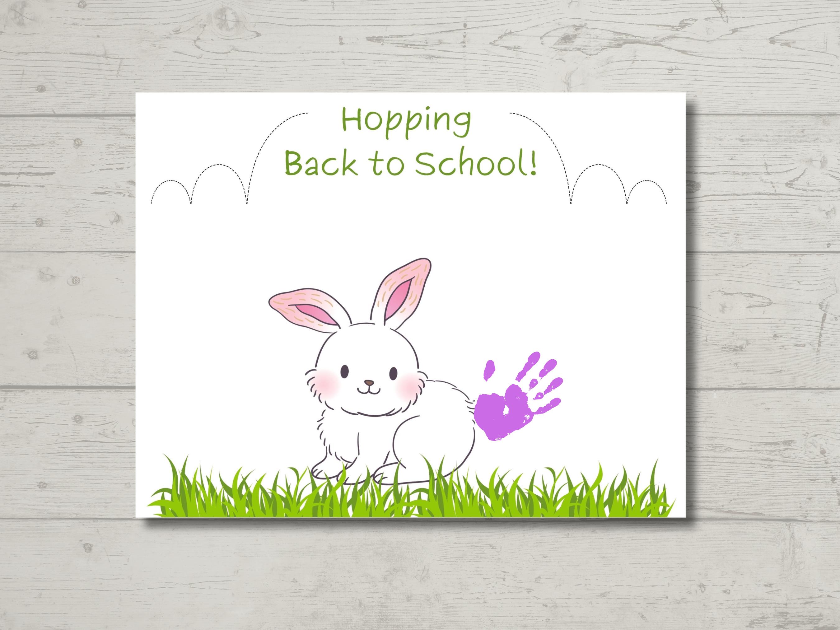 Kids Back to School Handprint Craft Printable Activity for Infants ...