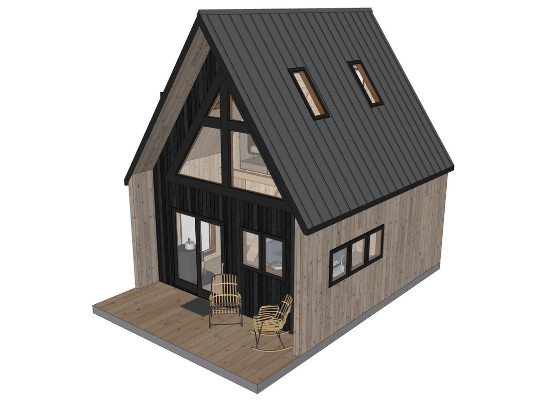 330 SF Tiny House Cabin 16 X 16 Instant Download Architectural Plans - Etsy