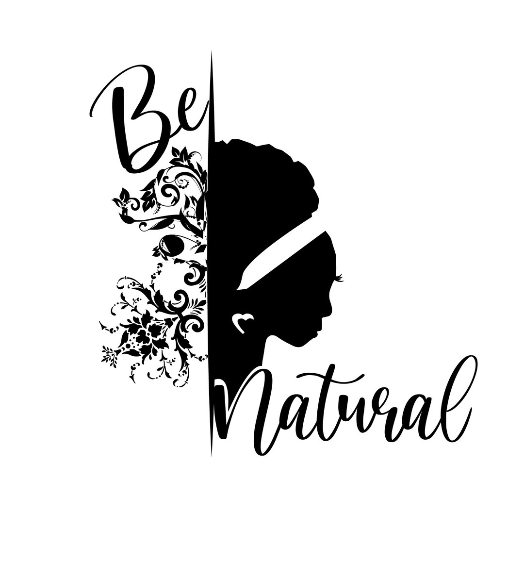 Be Natural Hair Logo Svg - Etsy