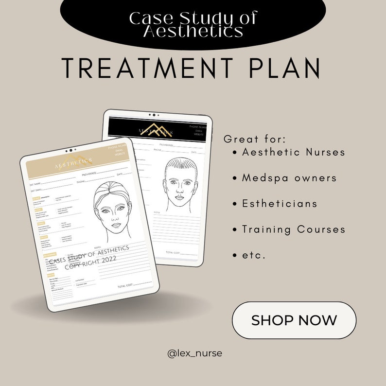 Aesthetic Nurse Documentation Nurse Injector Template Botox - Etsy