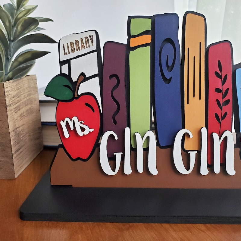 Library Sign for Desk - Etsy