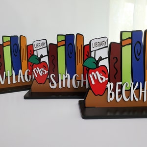 Personalized Librarian Name Plate, Librarian Gifts, Personalized Desk ...