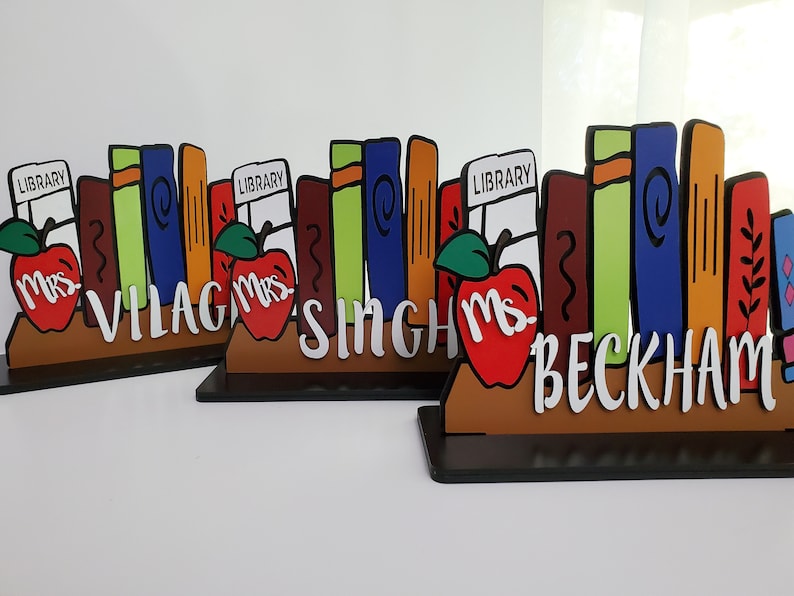Personalized Librarian Name Plate Librarian Gifts - Etsy