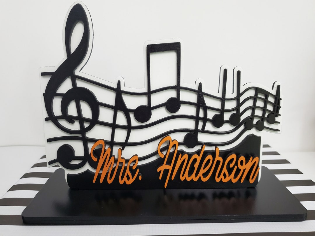 Personalized Music Teacher Name Plate, Music Teacher Gifts ...