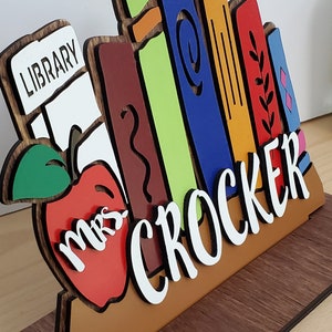 Personalized Librarian Name Plate, Librarian Gifts, Personalized Desk ...