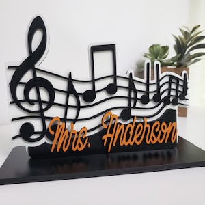Personalized Music Teacher Name Plate, Music Teacher Gifts ...