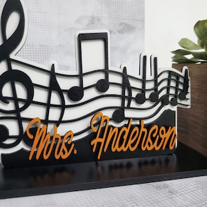 Personalized Music Teacher Name Plate, Music Teacher Gifts ...