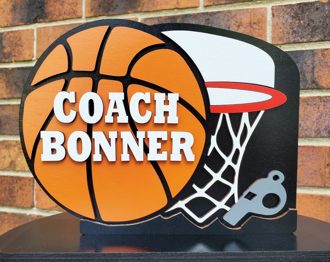 Coach Door Hanger, Personalized Wood Teacher Sign, Wood Teacher Sign ...
