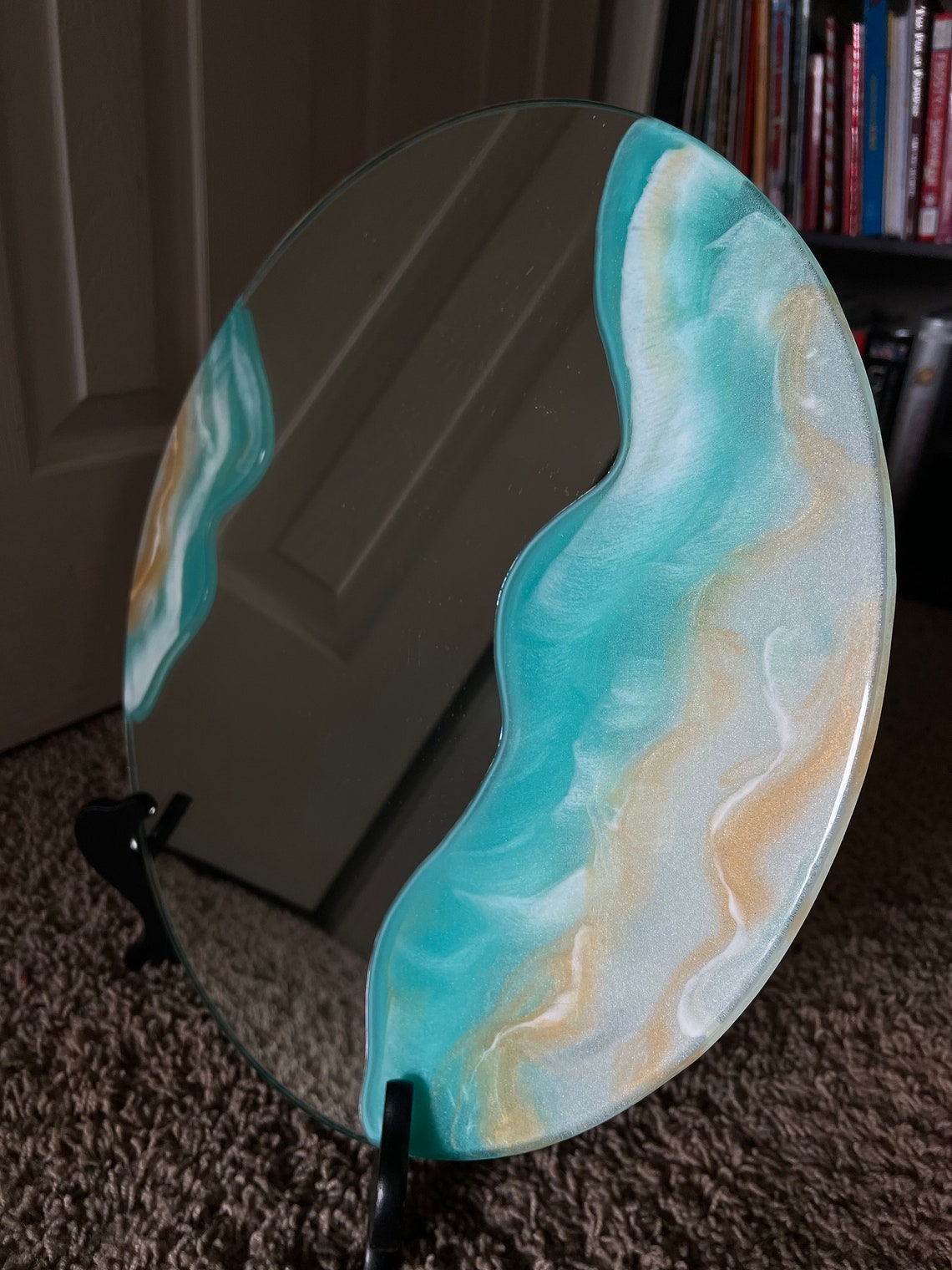 Ocean Waves Resin Mirror - Etsy