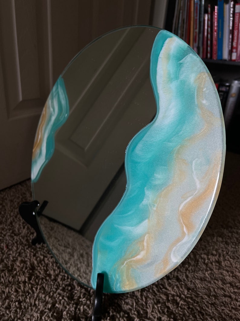 Ocean Waves Resin Mirror - Etsy