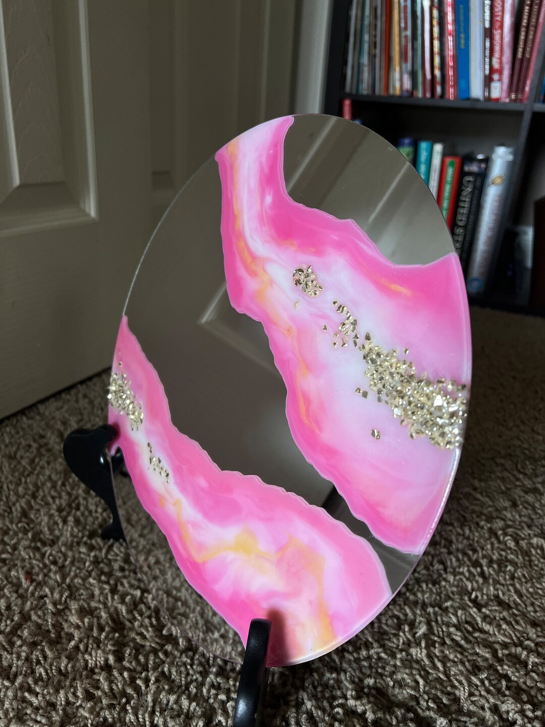 Pink Geode Resin Mirror - Etsy